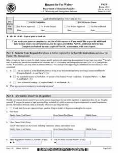 I-912: Find Out if You Qualify for a Fee Waiver