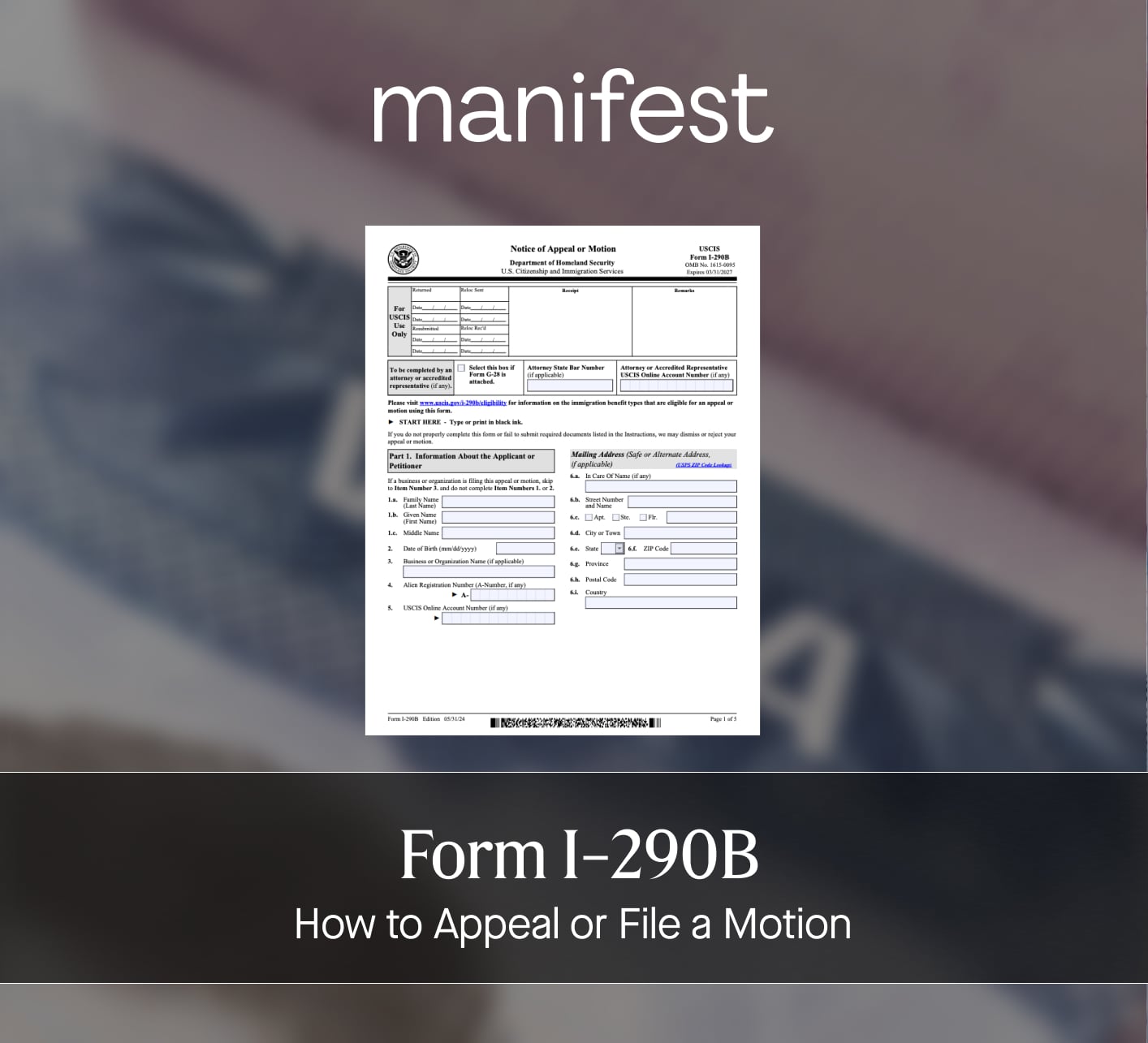 Form I-290B: How to File an Appeal or Motion with USCIS